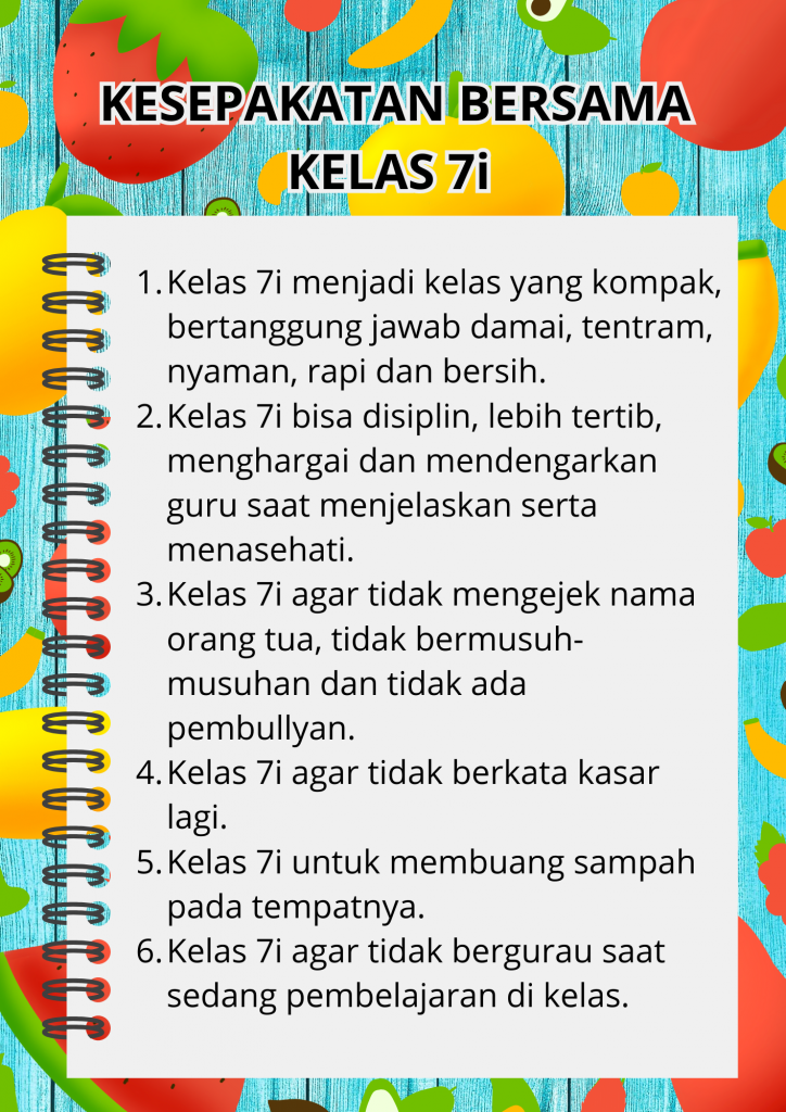Kesepakatan Bersama Kelas 7i Smp Negeri 1 Margasari